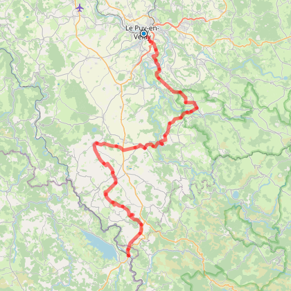 Parcours vtt - Chemin de Stevenson - Le puy-en-velay
