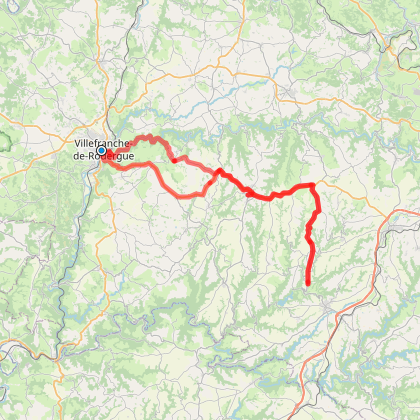 Parcours voiture - Villefranche de Rouergue, La Bastide l'Evêque ...
