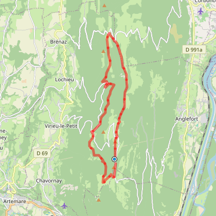 Parcours marche - Grand colombier - Anglefort