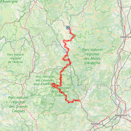 Parcours marche - Chemin de Stevenson - Le puy-en-velay