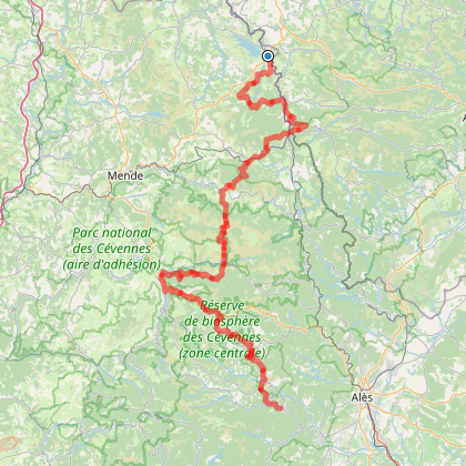 Parcours marche - Chemin de Stevenson de Langogne à Saint-Jean du Gard ...