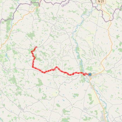 Parcours marche - Compostelle 2023 LECTOURE - LA ROMIEU - Lectoure