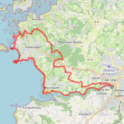 Parcours marche - Randonnée Lannion - Lannion