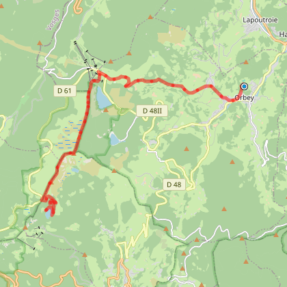 Parcours marche - Orbey-Lac Vert - Orbey