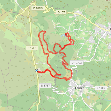 Parcours marche - Moulin de Lafous, Lac de Matane et rocher du Causse ...
