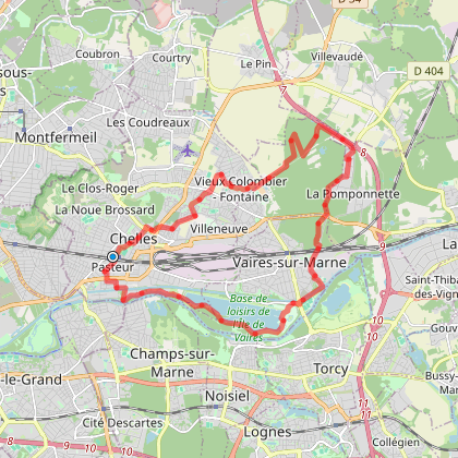 Parcours marche - Autour de Chelles - Chelles