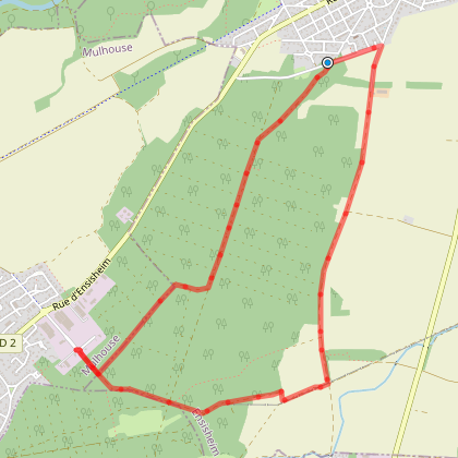 Parcours marche - BALADE FORET PULVERSHEIM/ENSISHEIM - Ensisheim