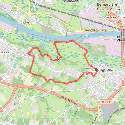 Parcours marche - AUTOUR DE LA ROCHE BALLUE - Bouguenais