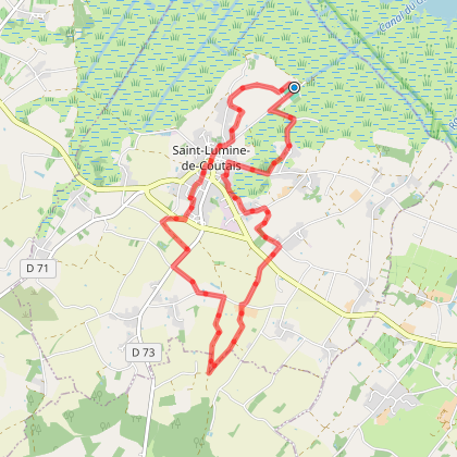 Parcours marche - CIRCUIT DE LA ROBRIE - Saint-lumine-de-coutais