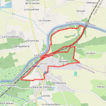 Parcours marche - CIRCUIT DE L'ILE DE BESLE - Guemene-penfao