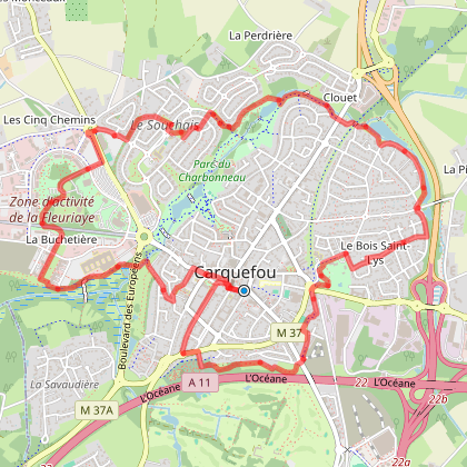 Parcours marche - CARQUEFOU : Le Tour du Bourg - Carquefou