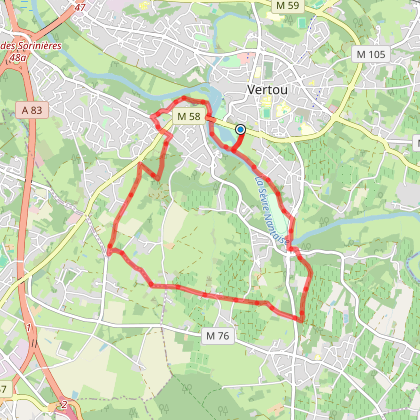 Parcours marche - VERTOU : Le Portillon - Vertou