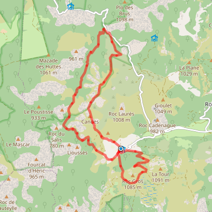 Parcours marche - Massif de l'Espinousse à partir de Douch - Rosis