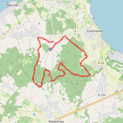 Parcours marche - les bois de Chevilly - Excenevex