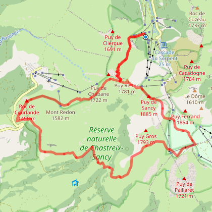 Parcours marche - mont dore Puy de Sancy fontaine salée - Mont-dore