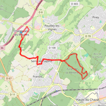 Parcours marche - Champvans- Serres - Tilleroyes (Secteur Besançon - 25 ...