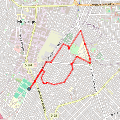 Parcours vélo route - Circuit SRAV n°6 - Savigny-sur-orge
