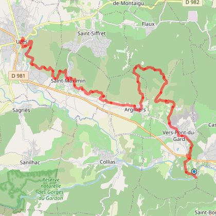 Parcours marche - Veni Vici 2023 / marche nordique 27KM - Vers-pont-du-gard