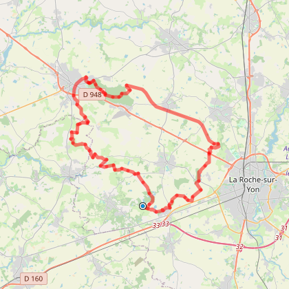 Parcours marche - Venansault (12) - piste cyclable, grand tour - Venansault