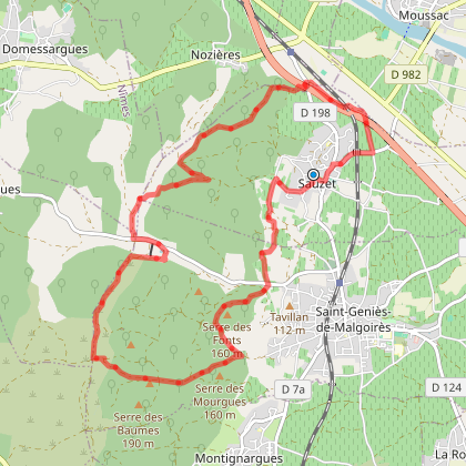 Parcours cheval - Sauzet Serre de la Cabane Serre de la Carbonnière ...