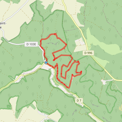Parcours marche - Sainte-Foy - Combe Roilley - Balcon saint-Fol - Val-suzon