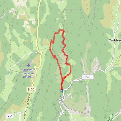 Parcours marche - Canyon des Gueulards - Ombleze