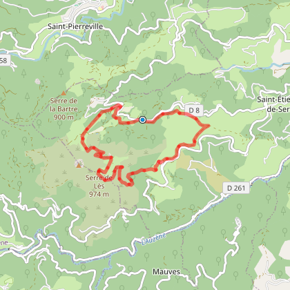 Parcours marche - Le Serre de Lès - Saint-etienne-de-serre