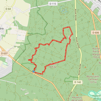 Parcours marche - Fontainebleau "Cuvier rocher Canon" - Fontainebleau