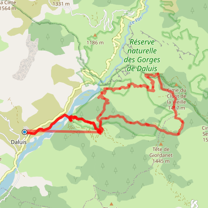 Parcours marche - Circuit de Roua - Daluis
