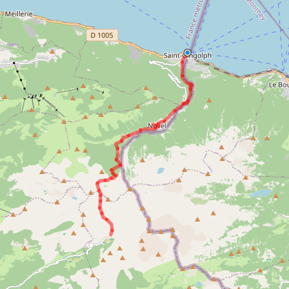 Parcours marche - GR5 Etape 1 bon - Saint-gingolph