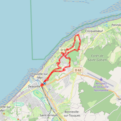 Parcours marche - Trouville sur mer _Villerville - Trouville-sur-mer