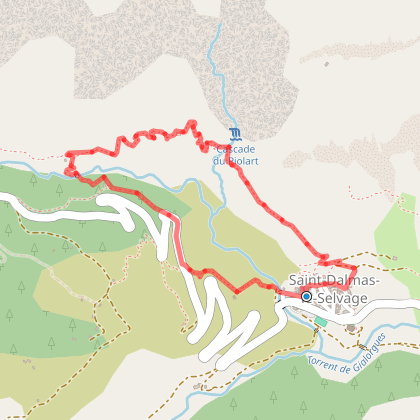 Parcours marche - St-Dalmas - Circuit de la Cascade - Saint-dalmas-le-selvage