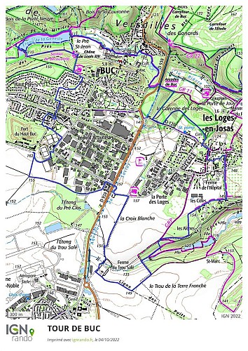 Parcours marche - TOUR DE BUC - Buc