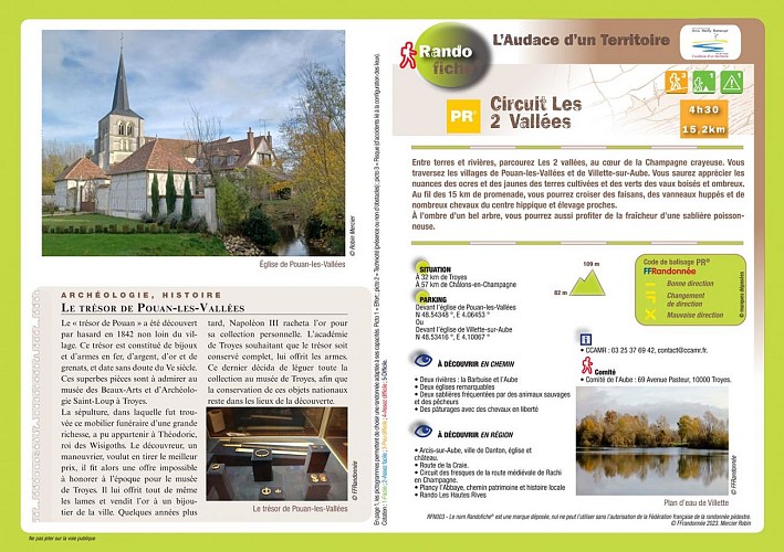 Circuit Les 2 vallées - Parcours marche - Pouan-les-vallees | Cirkwi