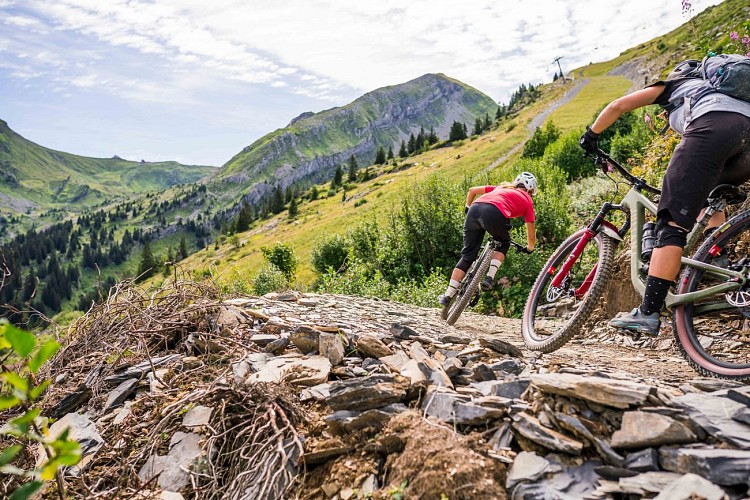 Piste rouge Lac Vert par Mossettes - Ruta bicicleta de montaña ...