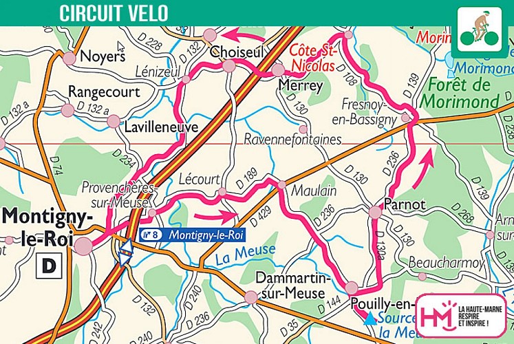 LES SOURCES DE LA MEUSE - Parcours vélo route - Val-de-meuse | Cirkwi