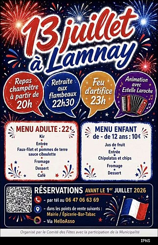 Autres - Repas et feu d'artifice - Lamnay
